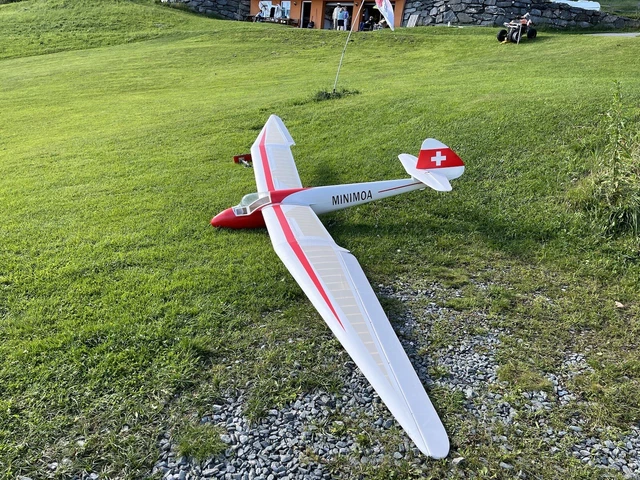 MODELLFLUGZEUG RC MINIMOA 5,60 m Segelflugzeug Oldtimer GroßModell EUR ...