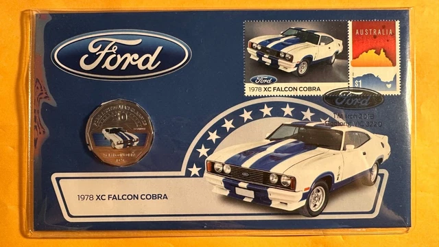 2018 PNC FORD 1978 XC Falcon Cobra 2017 50c Cents Coloured Coin ...