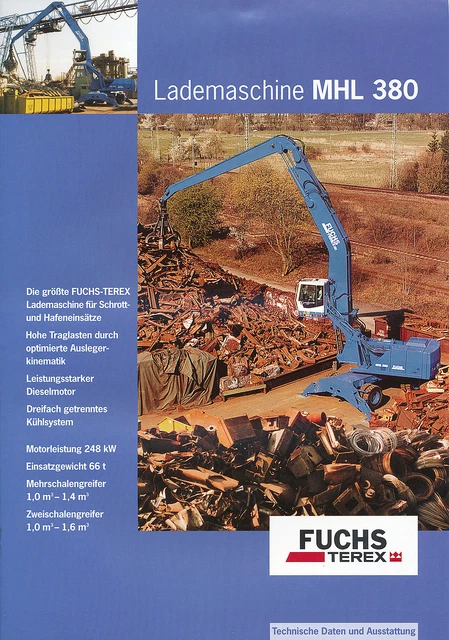 FUCHS MHL 380 Charging Machine Brochure Technical Specifications 2002 7 ...