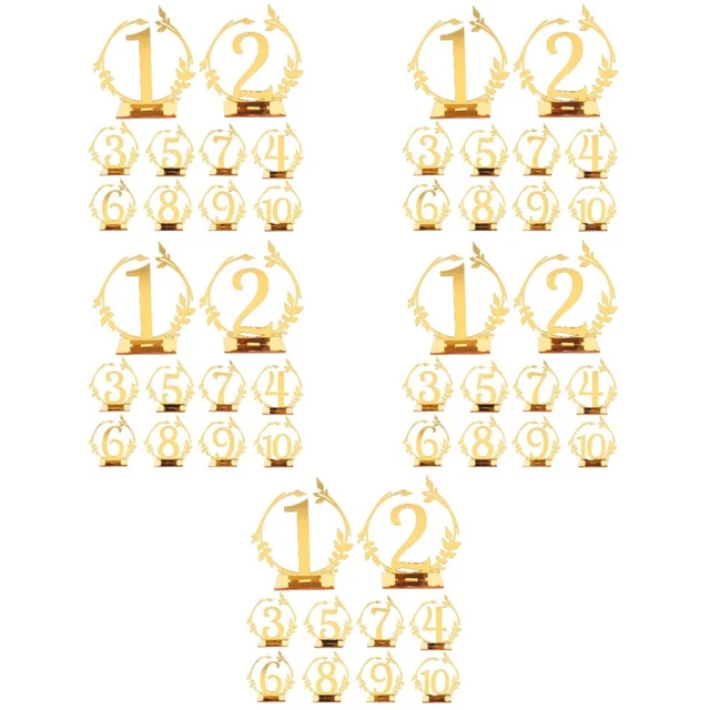 5 PCS TABLE Number Plate Numbers 1-10 Restaurant for Banquets £46.88 ...