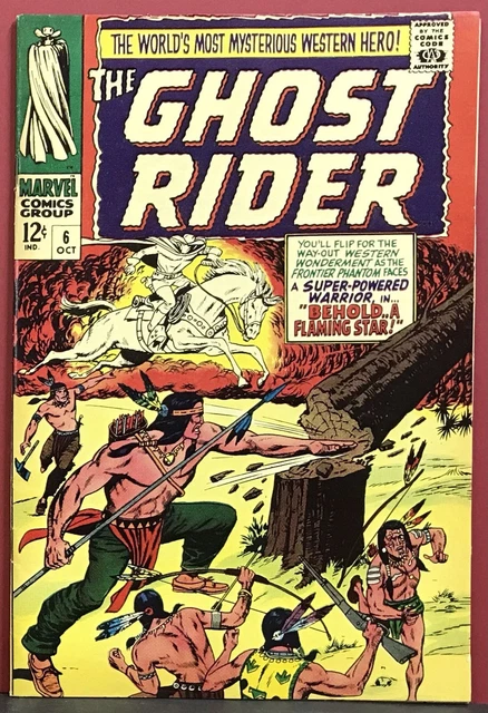 THE GHOST RIDER #6 MarvelCOMIC (1967) ORIGINAL CARTER SLADE WESTERN ...