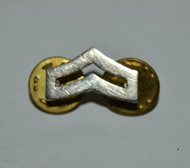 VINTAGE US ARMY Corporal Military Rank Insignia Lapel Collar Pin ...