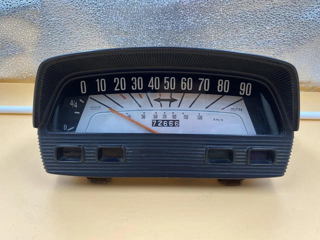 CLASSIC FIAT 500 L Speedo Speedometer Mph Tacho Used Original Veglia ...