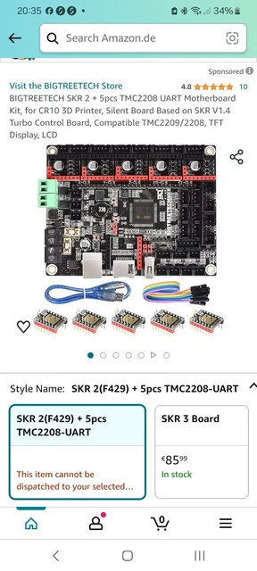 BIGTREETECH-SKR 2 CONTROL Board STM32G0B1RET6 +TMC2209 TMC2208 UART Part EUR 50,43 - PicClick DE