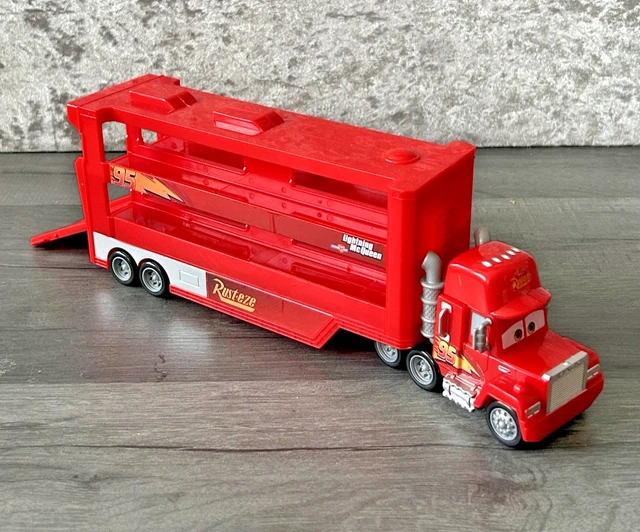 MAC LIGHTNING MCQUEEN Hauler Truck And Trailer Disney Pixar Cars Mini ...