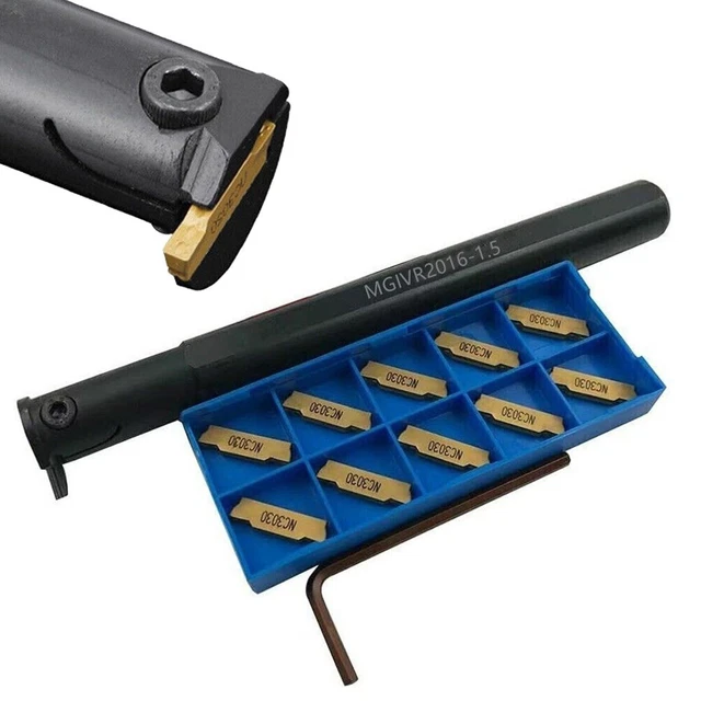 SUPPORT DE RAINURE interne efficace MGIVR2016 1 5 CNC + 10 INSERTS EN CARBURE EUR 32,92 ...