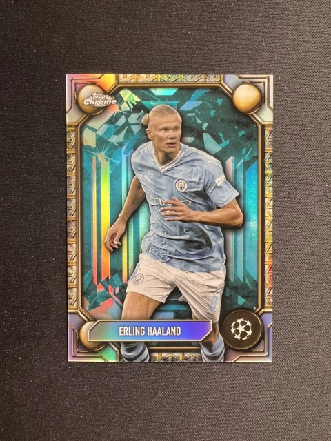 2023-24 TOPPS JADE UEFA Erling Haaland #JE-1 Chrome Jadeite Emerald SSP ...