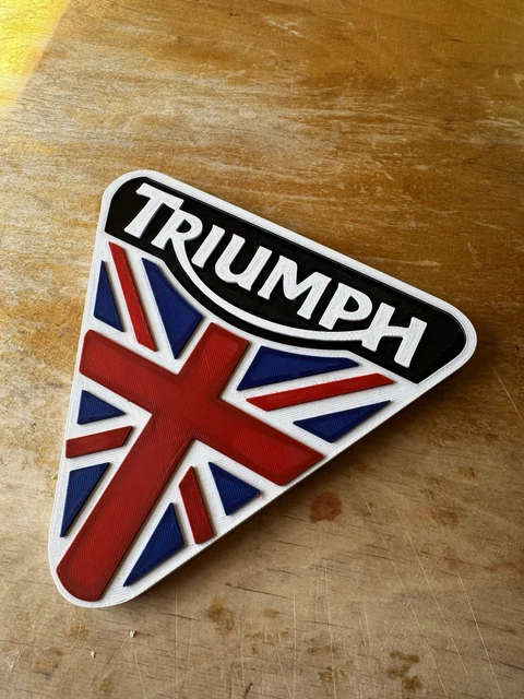 TRIUMPH | LOGO / Sign | Union Jack | Classic Motorcycles | 3D Printed £ ...
