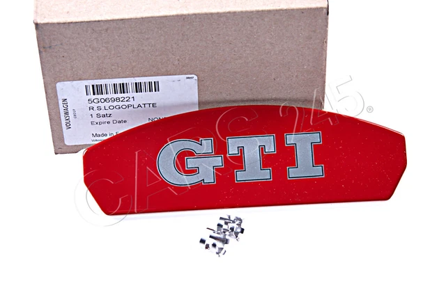 GENUINE VW GOLF GTI 13-16 BRAKE CALIPER PLATE RED GTI COVER 5G0698221 £ ...