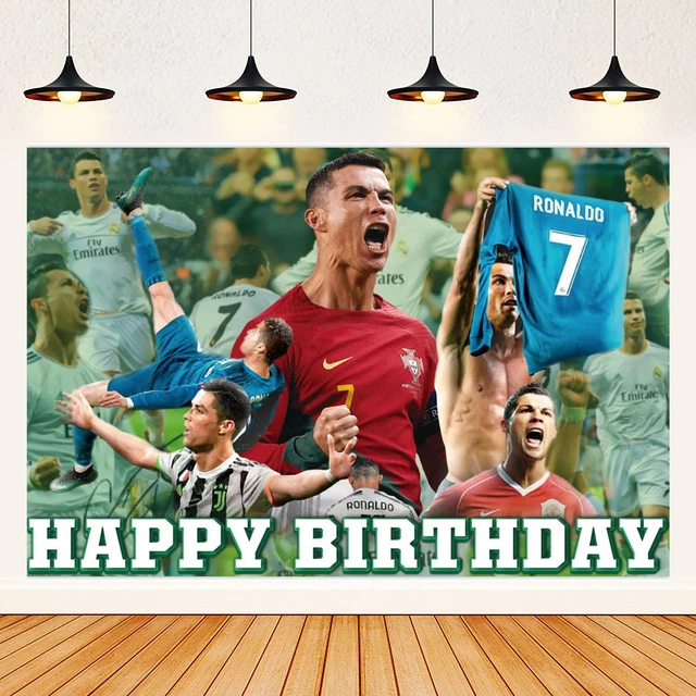CRISTIANO RONALDO PARTY Supplies Birthday Decoration Backdrop Banner ...
