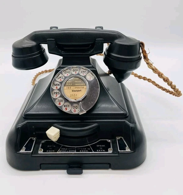 GPO ISSUED OFFICE Telephone Vtg Bell-Set No. 44 Base 200 Series ...