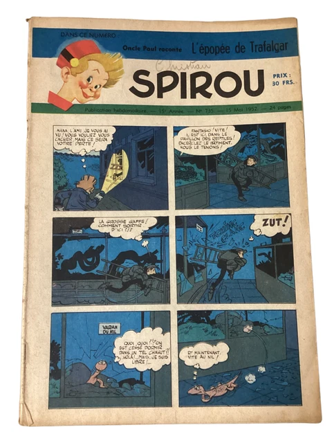 ANCIENNE REVUE SPIROU Vintage Bande Dessinée Livre Pas Lucky Luke Astérix 1952 EUR 4,00 ...