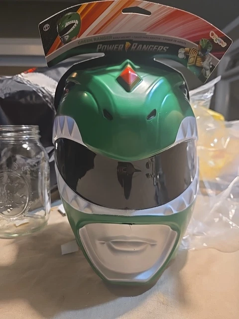 MIGHTY MORPHIN POWER Rangers Green Ranger Adult Helmet New With Tags ...