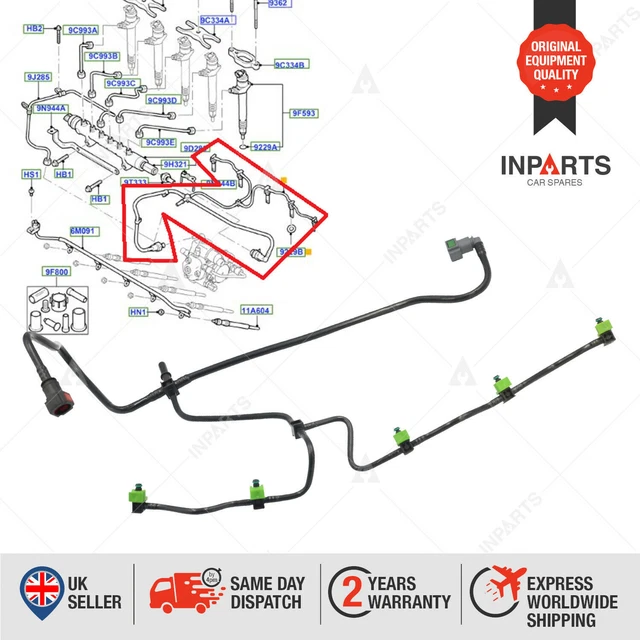 FUEL LEAK OFF Injector Return Pipe Fits Ford Transit V363 Mk7 3.2 Tdci 1483815 £36.95 - PicClick UK