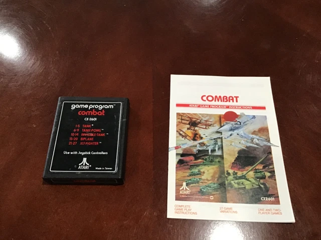 1977 COMBAT (ATARI 2600) Game Cart Complete with Manual CX2601 £2.25 ...