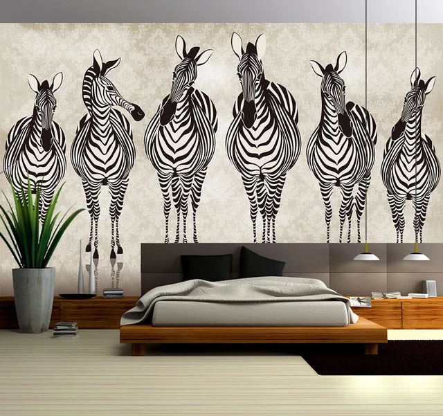 3D ZEBRA ANIMAL 28882NA Wallpaper Wall Murals Removable Wallpaper Fay ...