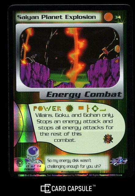DBZ CCG SAIYAN Planet Explosion HOLO FOIL Rare 34 Dragon Ball Z TCG ...