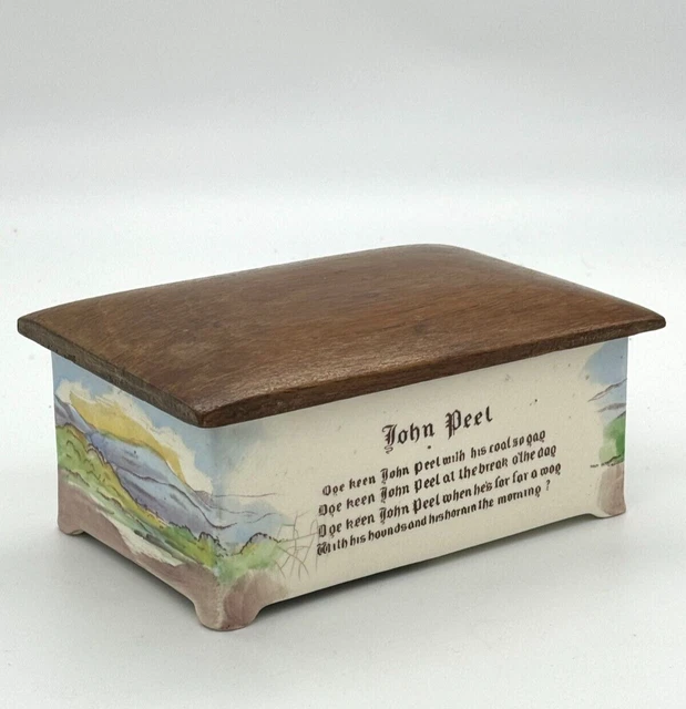 VINTAGE CROWN DEVON Fieldings "John Pell" Ceramic Music Box c1930s $45. ...