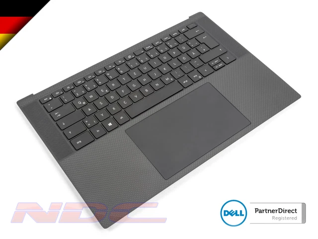 DELL PRECISION 5550/5560/5570 Palmrest Touchpad GERMAN Backlit Keyboard ...