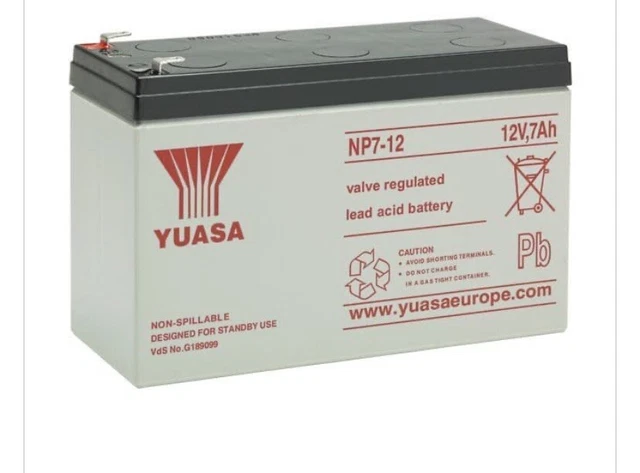 YUASA NP7-12S SEALED Rechargeable Lead-Acid Battery - 12V 7Ah £15.00 ...