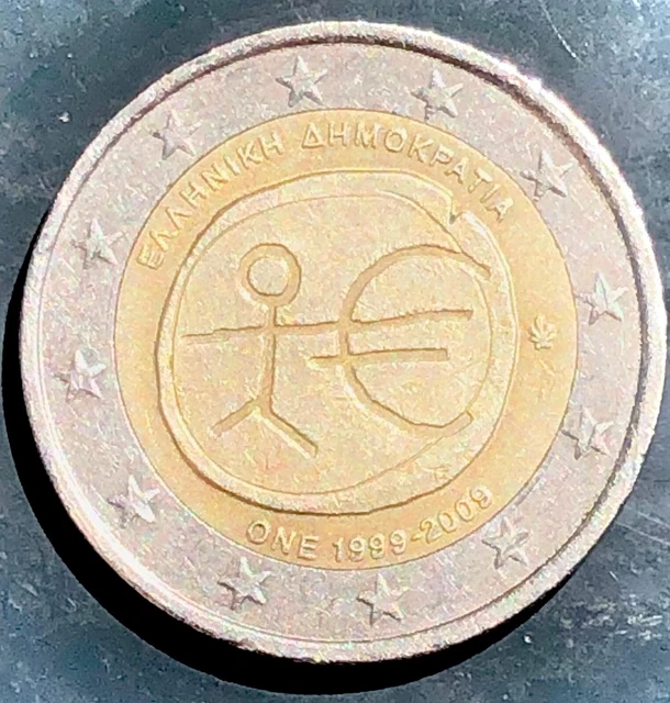 PIÈCE DE 2 euros rare bonhomme UEM 1999-2009 AHMOKPATIA : BON ÉTAT EUR ...