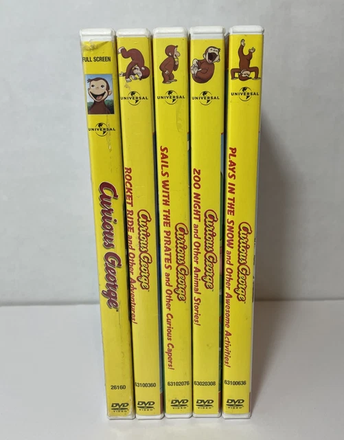 CURIOUS GEORGE DVD, 1 Movie And 32 Episodes On 5 Discs, Tested - Good ...