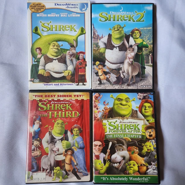 SHREK DVD LOT Of 6 - Shrek/Shrek 2/Shrek The Third/Forever After/3-D/Scared Shre £18.88 ...