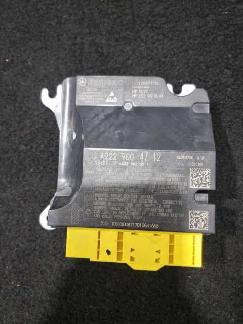 MERCEDES BENZ S Class W222 Srs Airbag Control Sensor Ecu Module ...