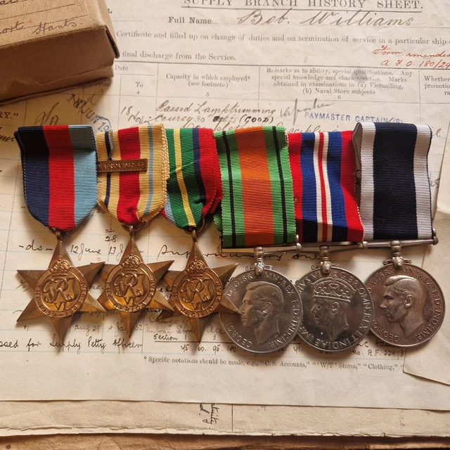 WW2 ROYAL NAVY Medal Group Long Service & Good Conduct, Documents ...