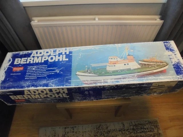 VINTAGE GRAUPNER &ADOLPH BERMPOHL" R/C Model Boat Kit ( Rare Kit ) £240 ...