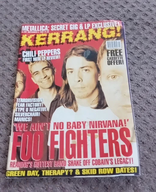 KERRANG MAGAZINE NO 561 September 2 1995 Metallica Foos Green Day ,rare ...