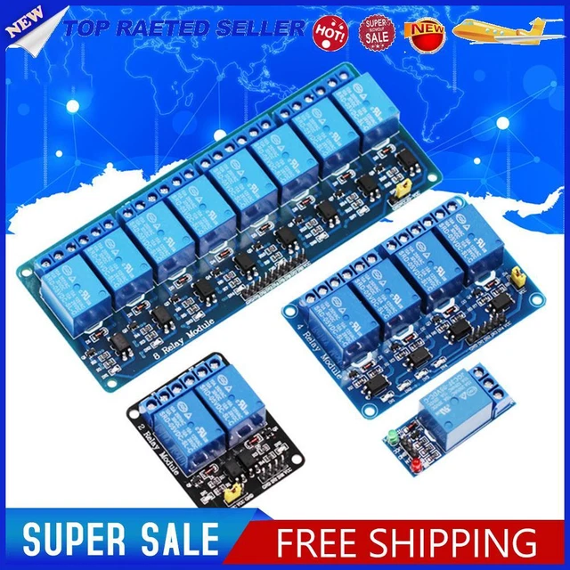 RELAY MODULE WITH Optocoupler 10A 5V 12V 24V Relay Output Electronic ...