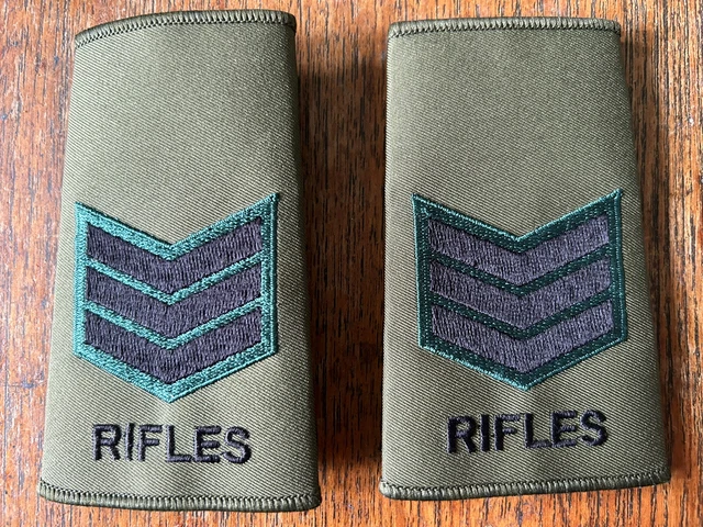 THE RIFLES REGIMENT Rank Slides - Serjeant Sjt Trf British Army £5.00 ...