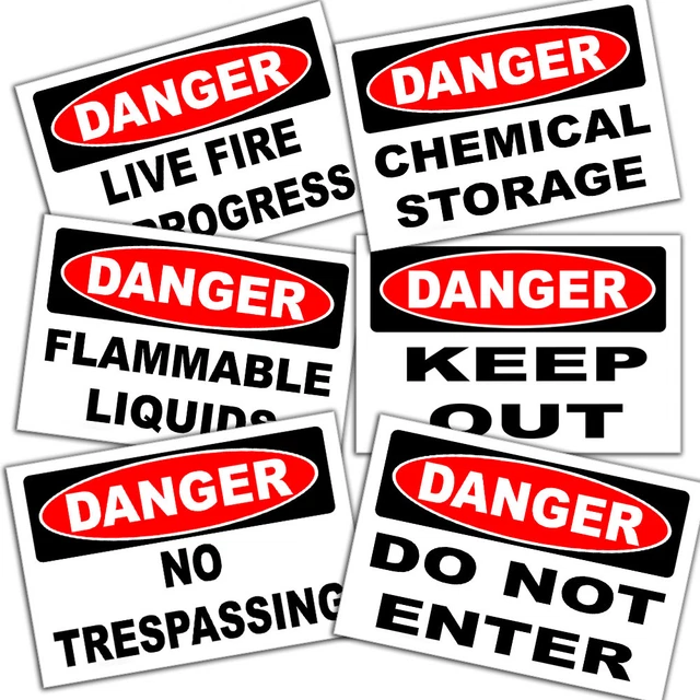 INDUSTRIAL SAFETY AND Danger Warning Signs Danger Awareness 8x12 Metal ...