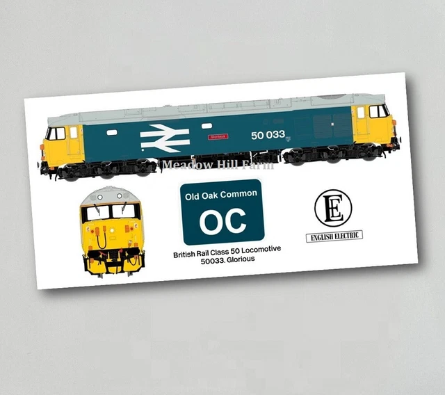 BRITISH RAIL CLASS 50 Fridge Magnet 50033 Glorious BR Blue Diesel ...