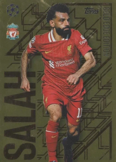 TOPPS MATCH ATTAX 2024/2025 24/25 Mohamed Salah Liverpool Gold Edge ...
