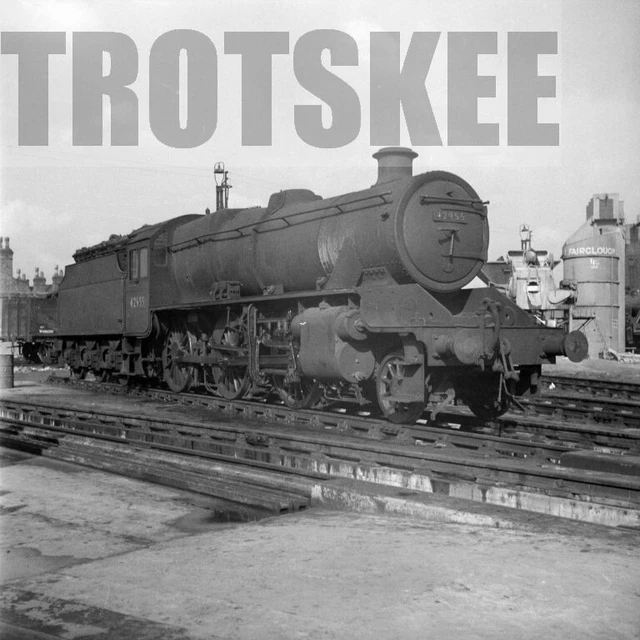 LARGER NEGATIVE BR British Railways Steam Loco 42955 Class 6P5F Crewe ...
