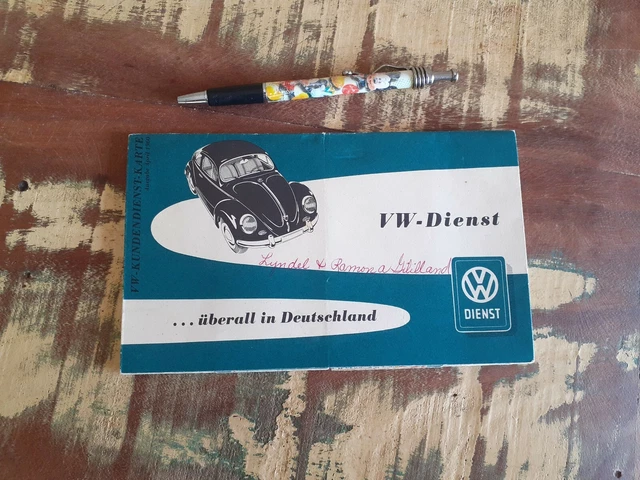 RARE VINTAGE GERMANY Map original Owners VW Beetle Bug Käfer April 1960 ...