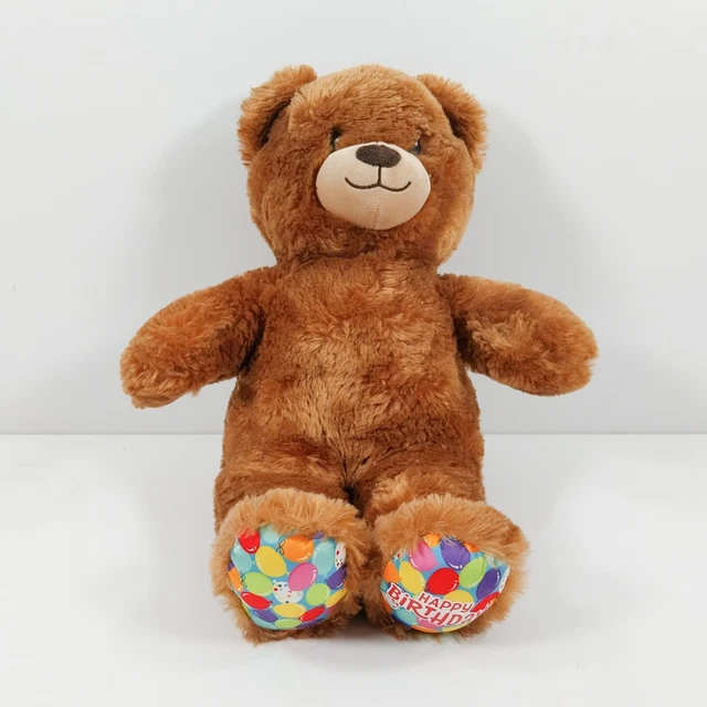 BUILD-A-BEAR WORKSHOP HAPPY Birthday Brown Teddy Bear Plush Soft Toy £9 ...