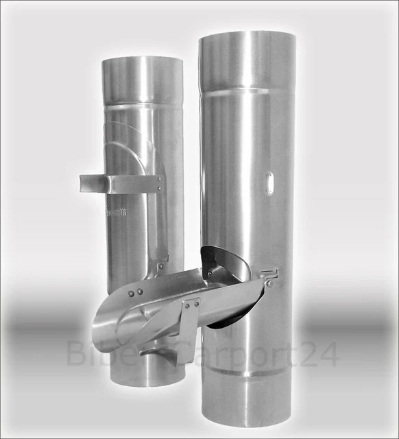 REGENWASSERKLAPPE DN 100 Titanzink Fallrohrklappe Regenrohrklappe ...