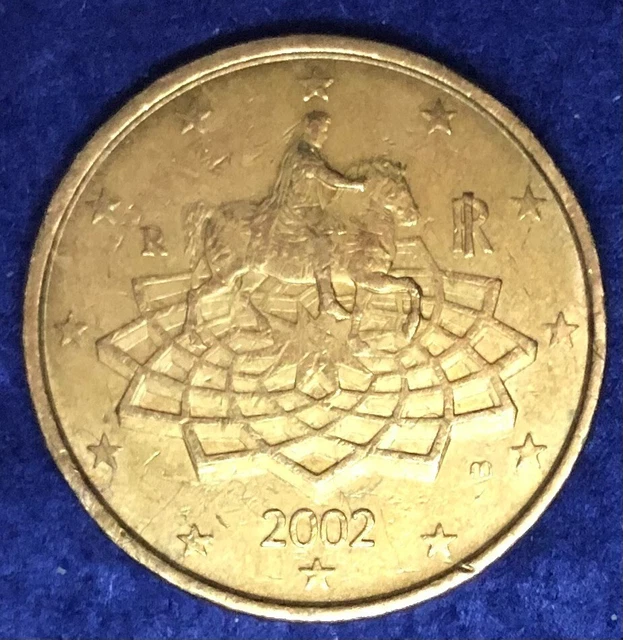 [058] 2002 Italy Euro 50 Cents Marcus Aurelius Coin, BRILLIANT CIRC ...