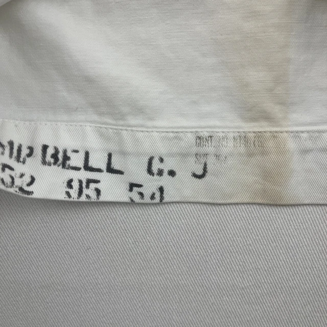 VINTAGE NAVY TOP Sailor Cracker Jack Collar Uniform Top Mens 36A White ...