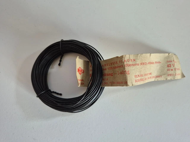 DDR KWO DRAHT Klingeldraht 1 adrig Modellbahn Puppenstube EUR 6,00 ...