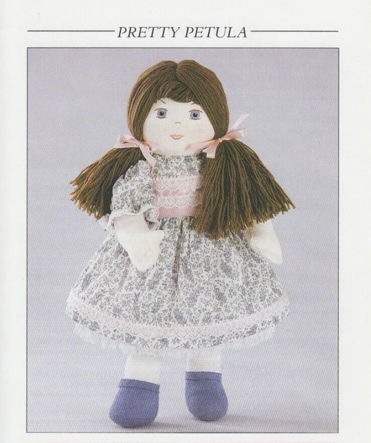PRETTY PETULA RAG Doll~Sewing Pattern~Full-Size Templates~Craft Book ...