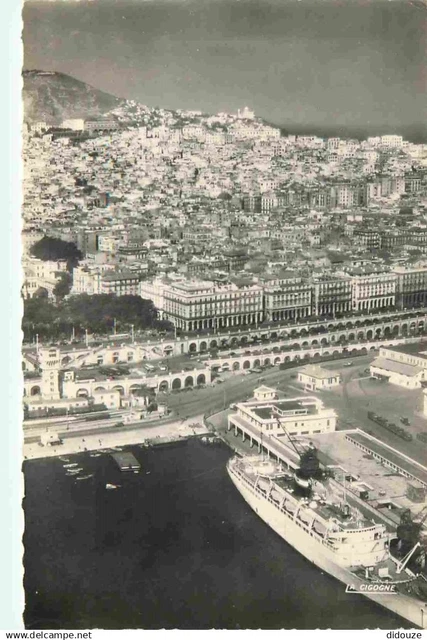 ALGÉRIE - ALGER - Vue Générale et le Kairouan - Bateaux - Carte Dentelée - CPSM EUR 4,50 ...