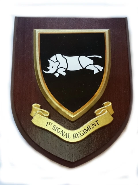 1ST SIGNAL REGIMENT Wall Plaque Regimental Military Mess Shield EUR 34 ...