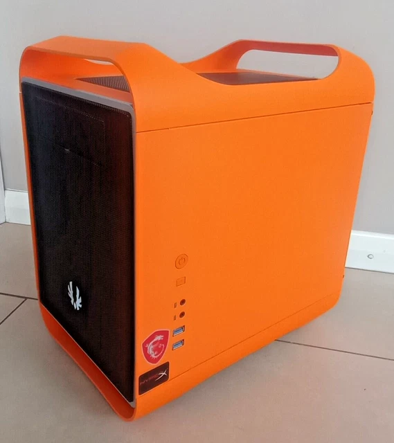 ORANGE BITFENIX PRODIGY Mini ITX Desktop PC Case & External I/O Ports ...