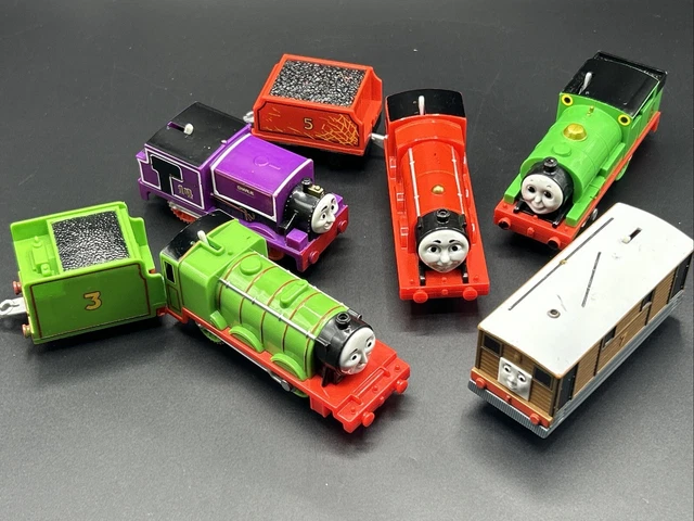 THOMAS TRACKMASTER BATTERY Train James Henry Charlie Toby Percy x 5 ...
