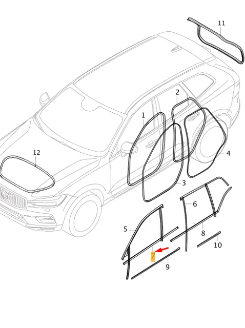 VOLVO XC40 FRONT Left Door Window Trim Moulding 31425998 NEW GENUINE £ ...