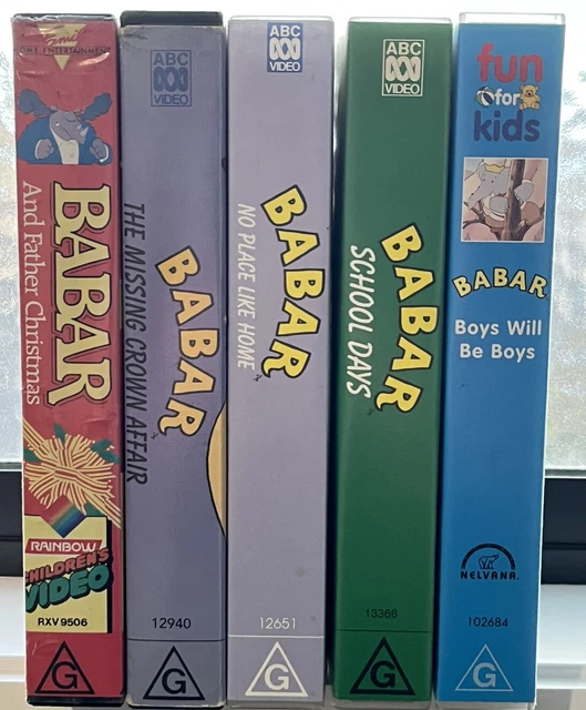 LOT OF 5 Babar VHS PAL Video Tapes ABC Kids 1990s Rare $99.00 - PicClick AU